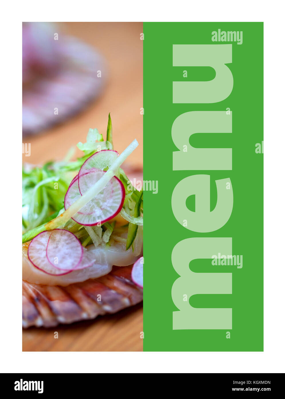 St jacques and vegetable on a model for a restaurant menu Stock Photo ...