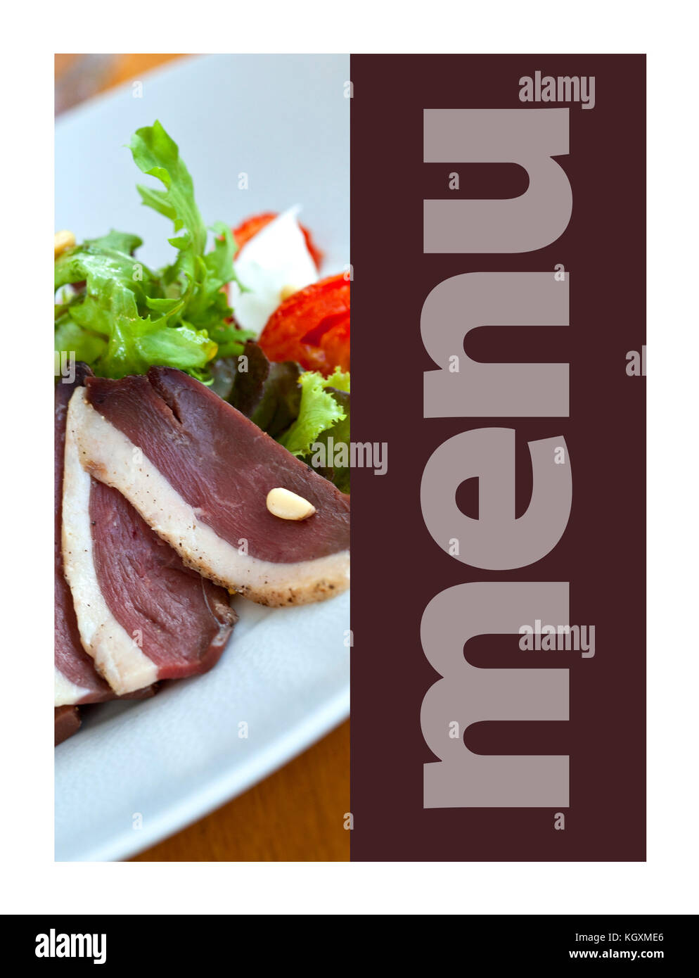 Duck ham on a model for a restaurant menu Stock Photo - Alamy