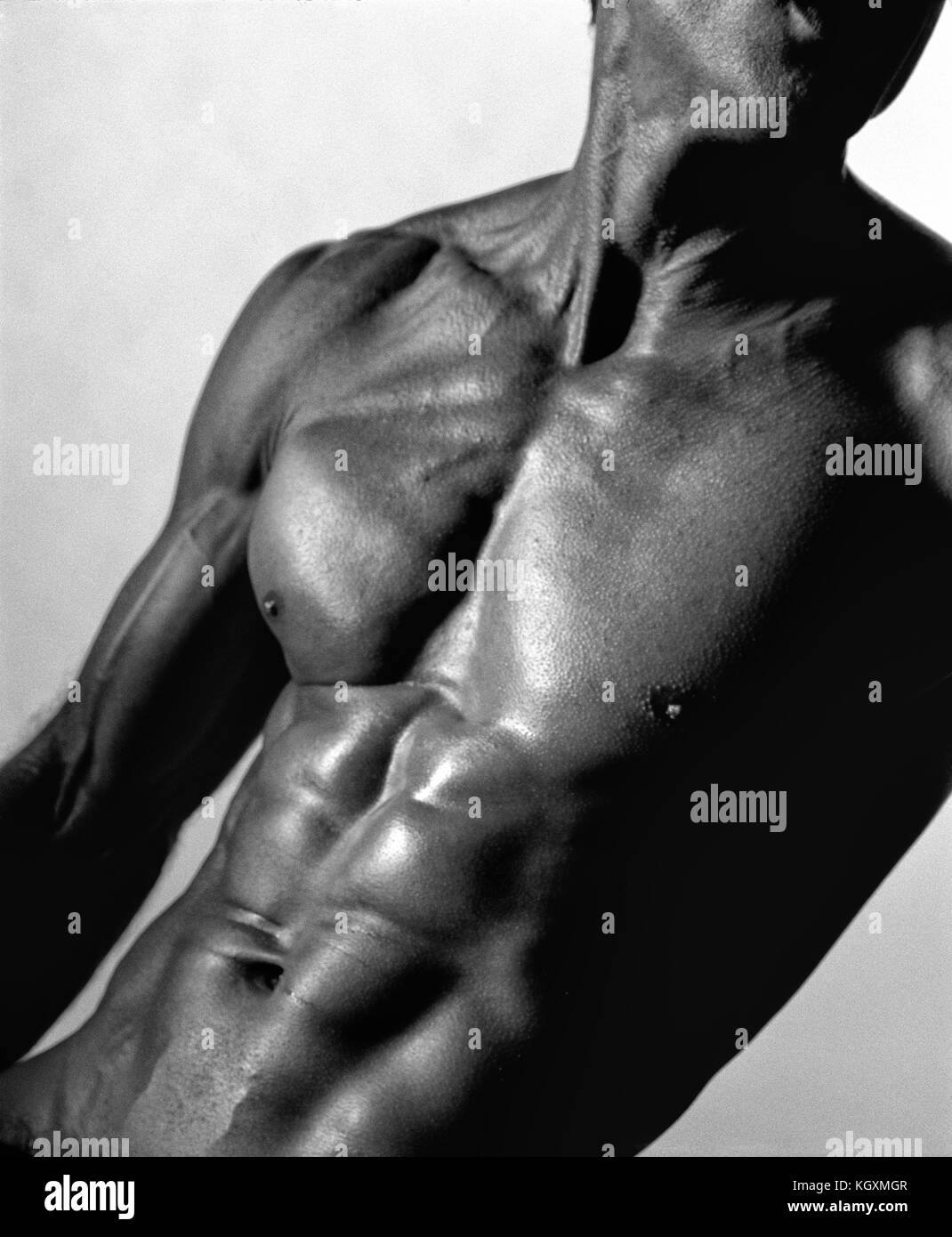 Male Torso Front Stock Photo - Alamy