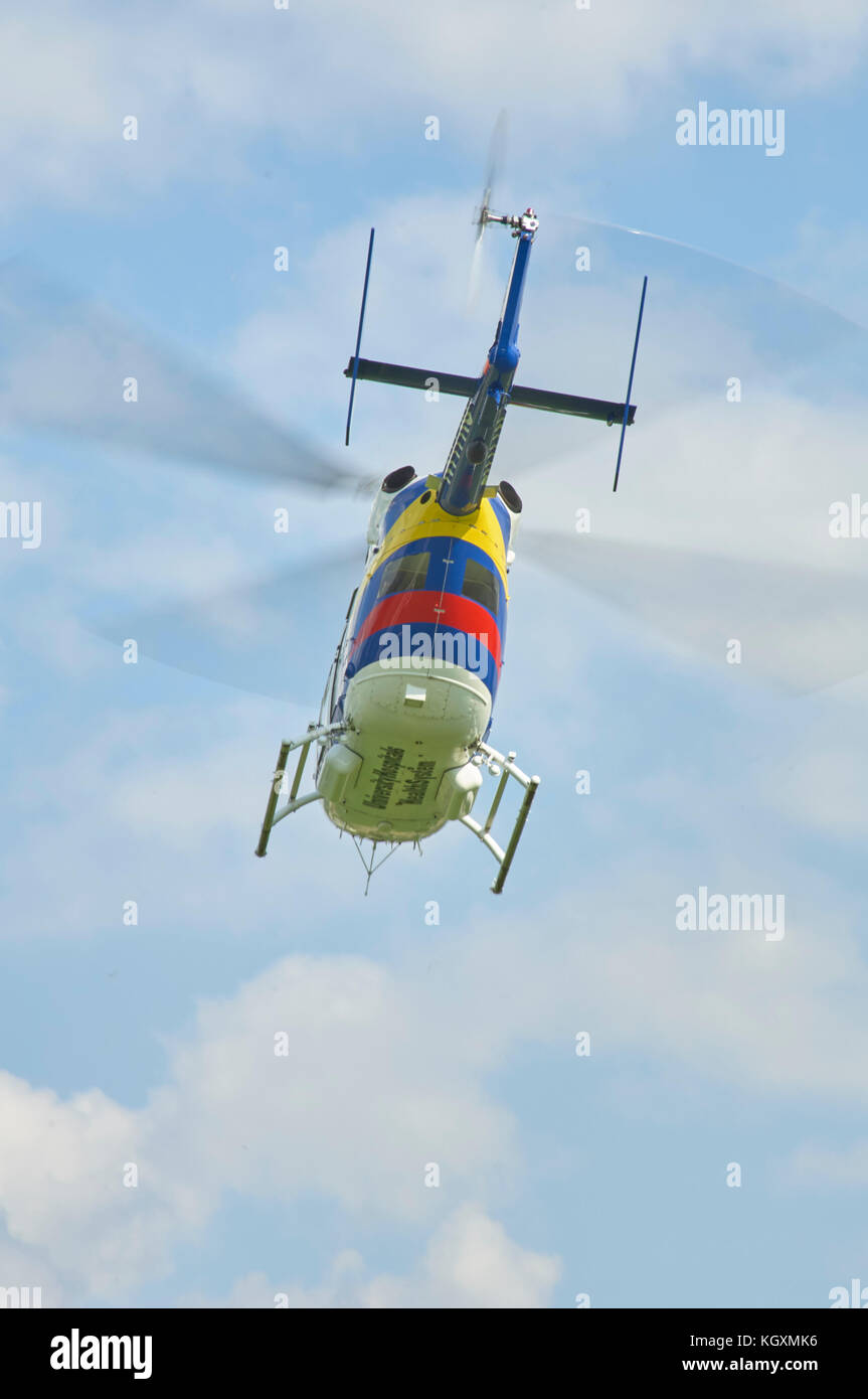 Medical helicopter public display and viewing Stock Photo - Alamy