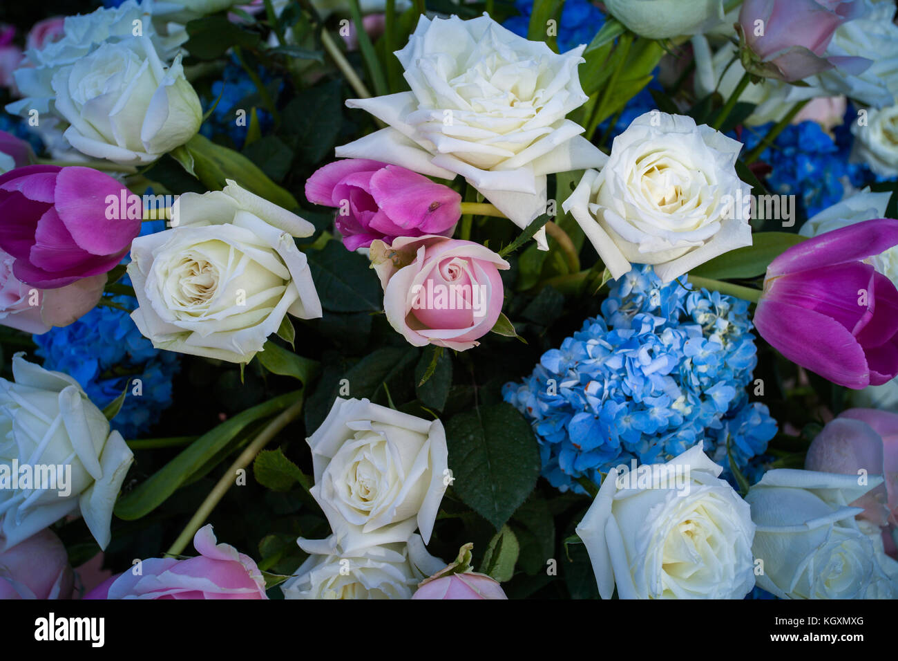 sweet color of roses in wedding event beside the beach Stock Photo - Alamy