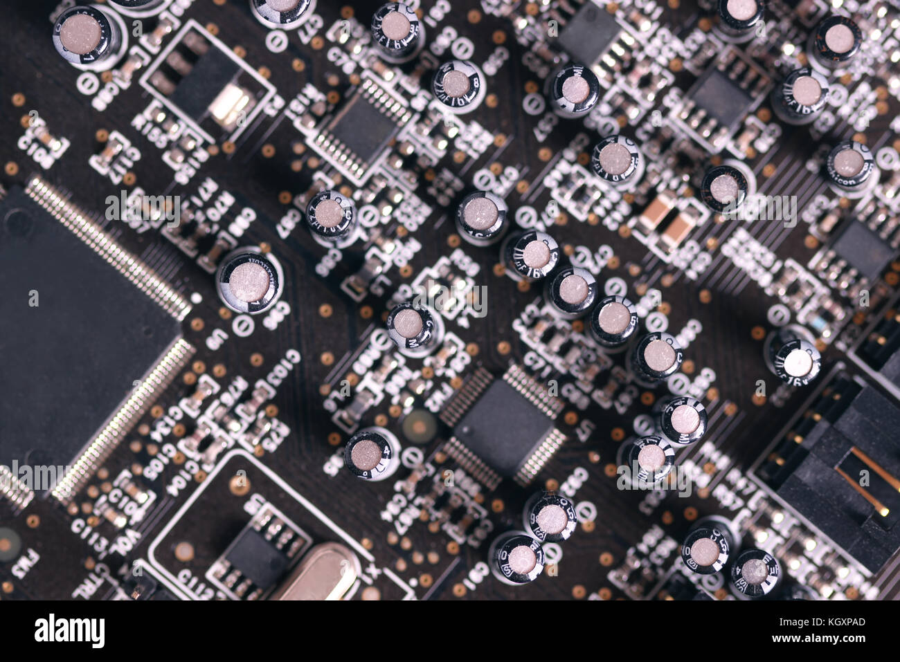 Sound card for computer close up Stock Photo - Alamy
