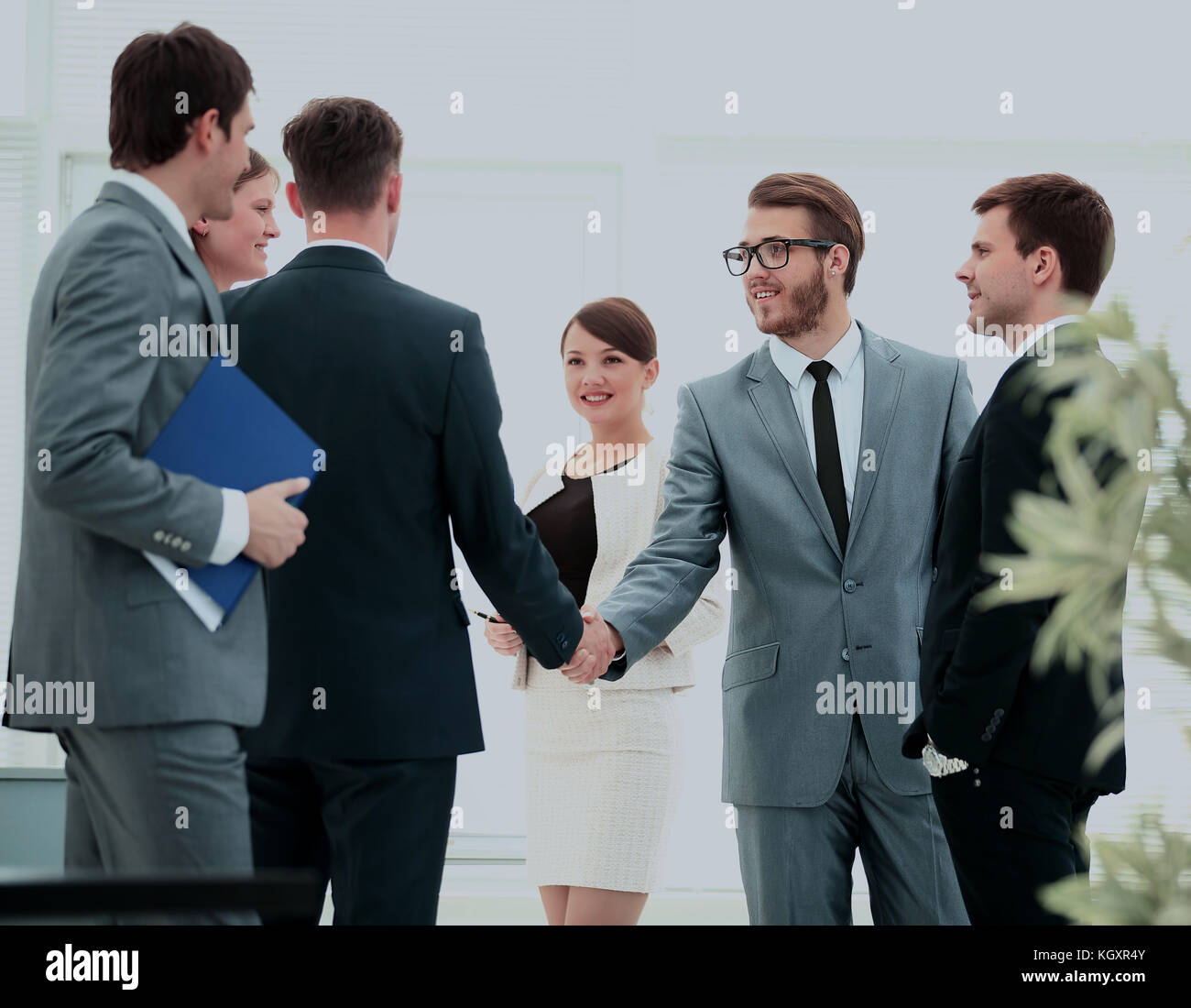 Business People Meeting Discussion Corporate Handshake Concept Stock ...