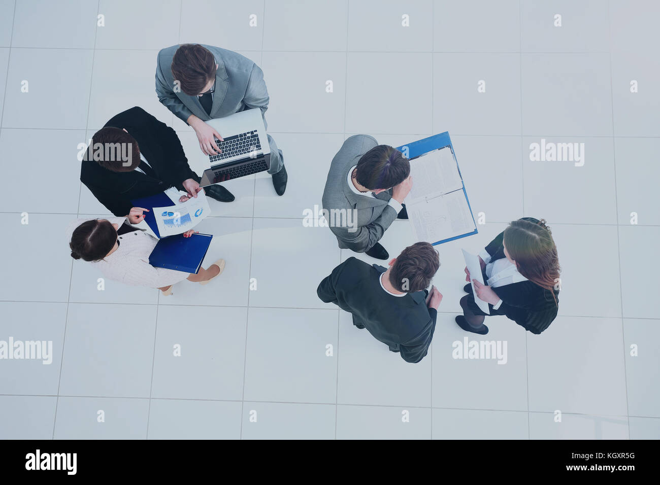 Top view of business people Stock Photo - Alamy