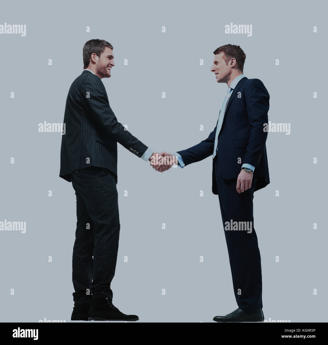 handshake isolated over white background Stock Photo - Alamy