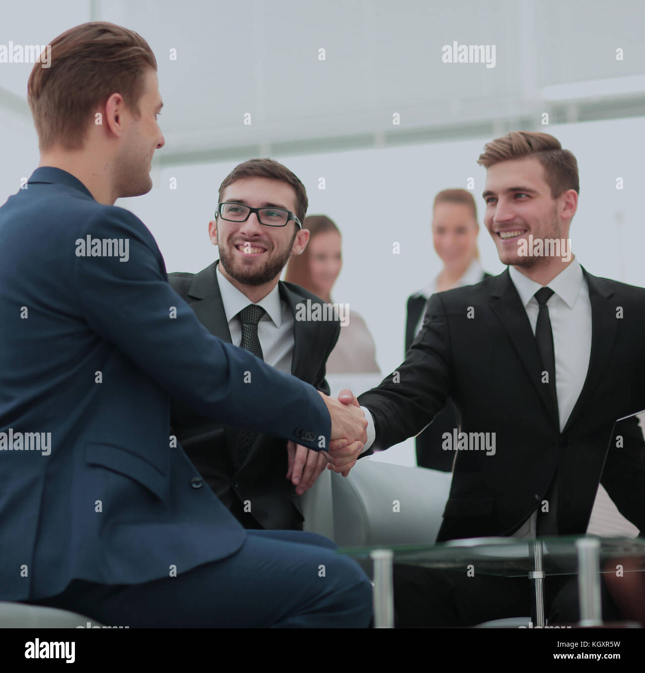 Concept of reliability partnership and cooperation. business Stock ...