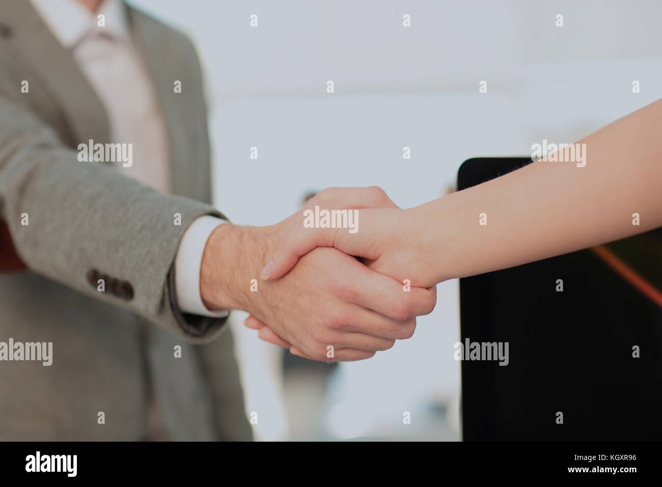 Two managers making agreement Stock Photo - Alamy