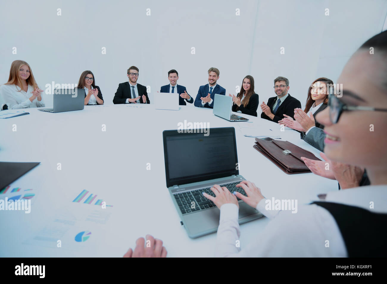 Business conference. meeting. people in formal Stock Photo - Alamy