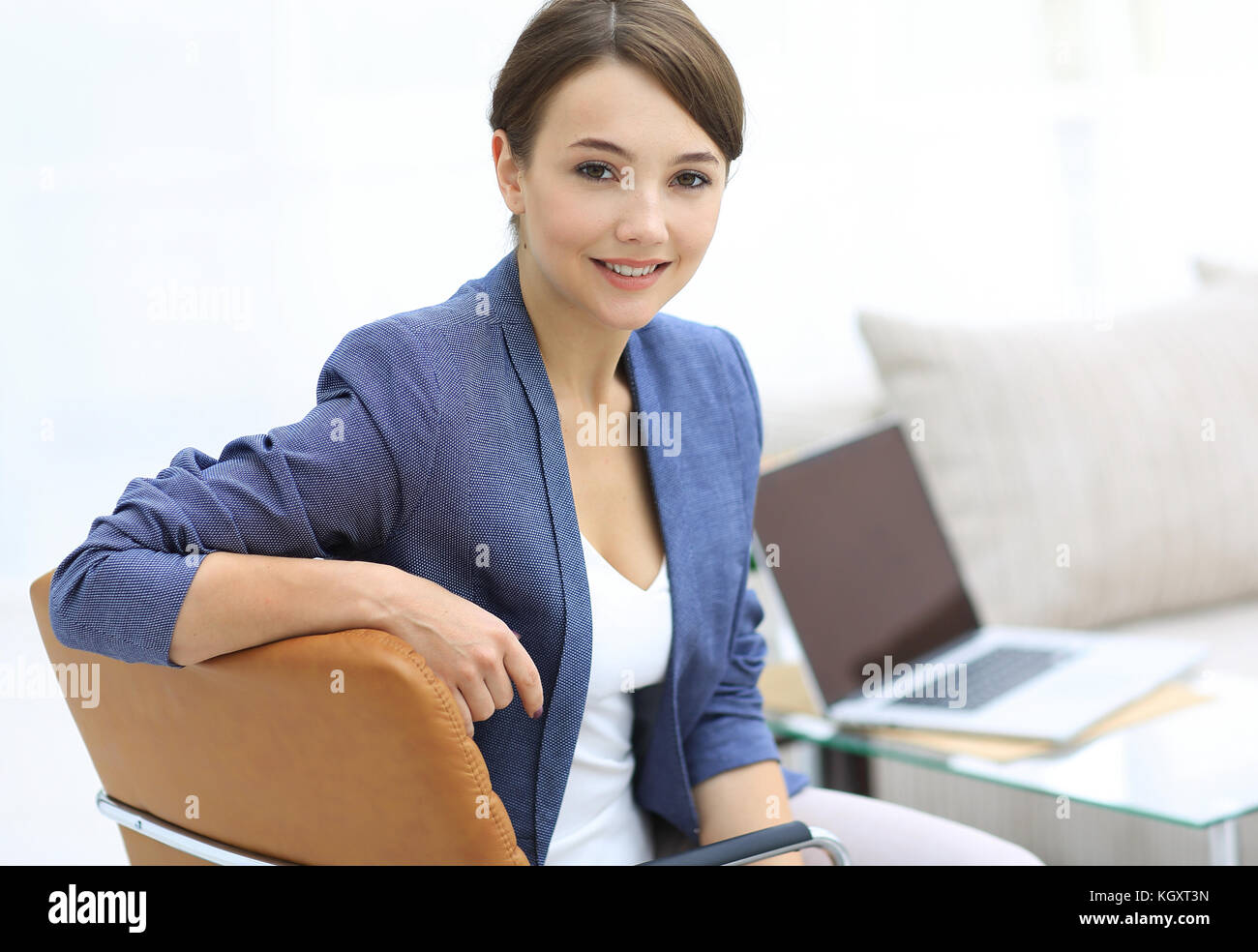 closeup portrait of a female psychologist in her private office Stock ...