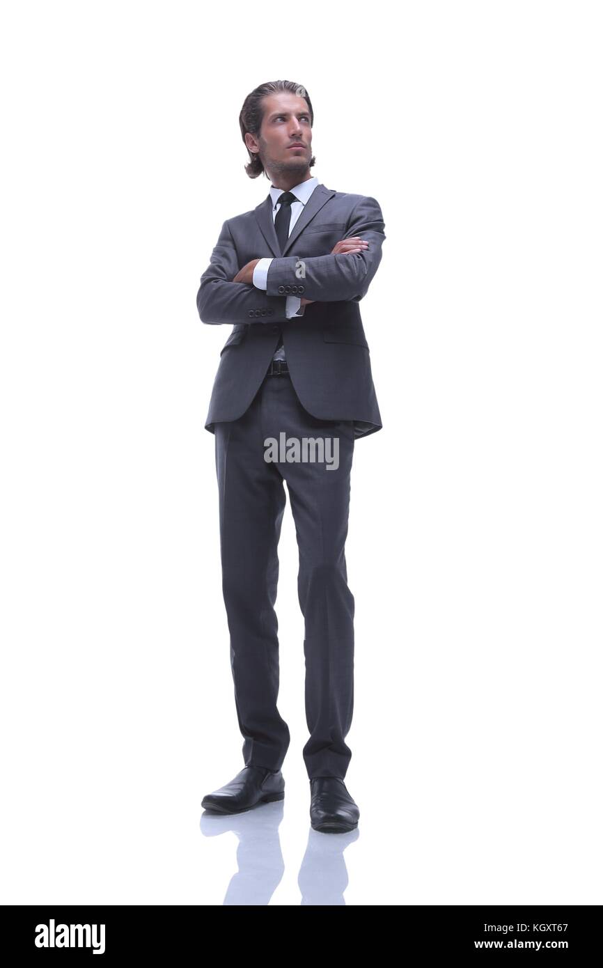 bottom view.confident young businessman Stock Photo - Alamy