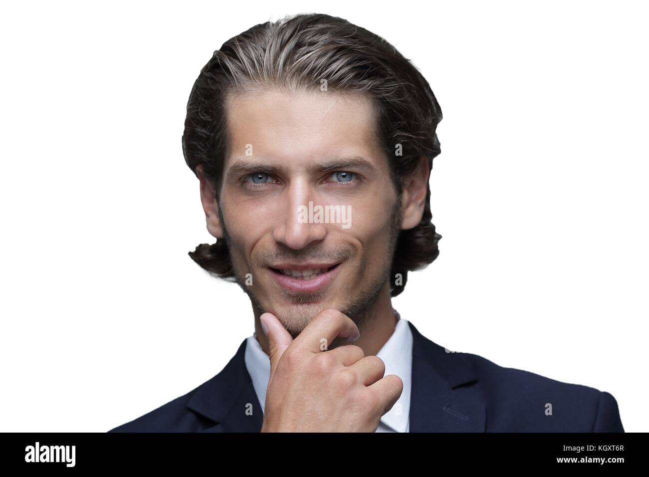 face of confident young businessman Stock Photo - Alamy