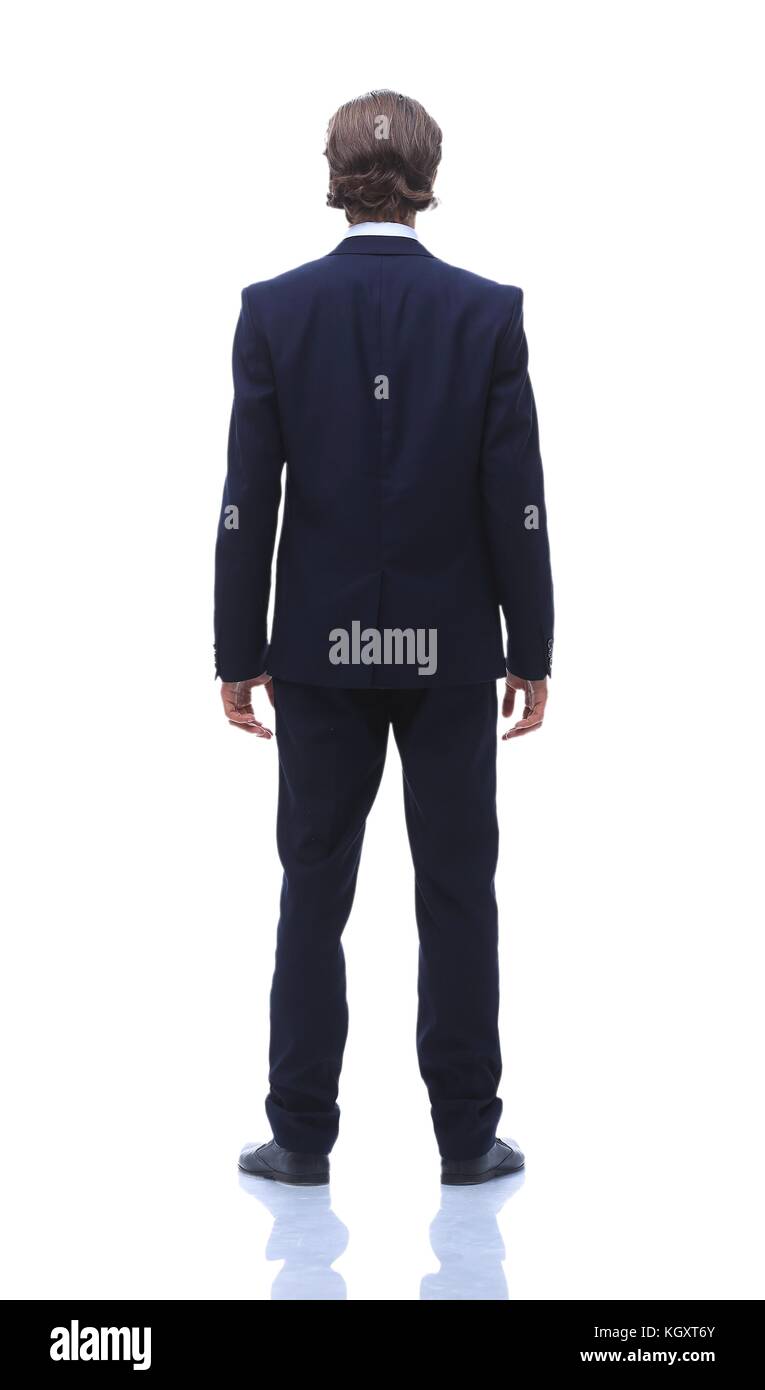 rear view.a modern businessman Stock Photo - Alamy