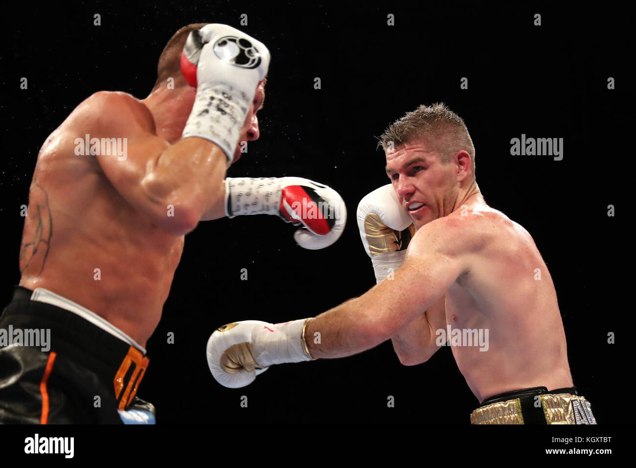 Liam Smith (right) and Liam Williams compete in the Super Welterwight ...