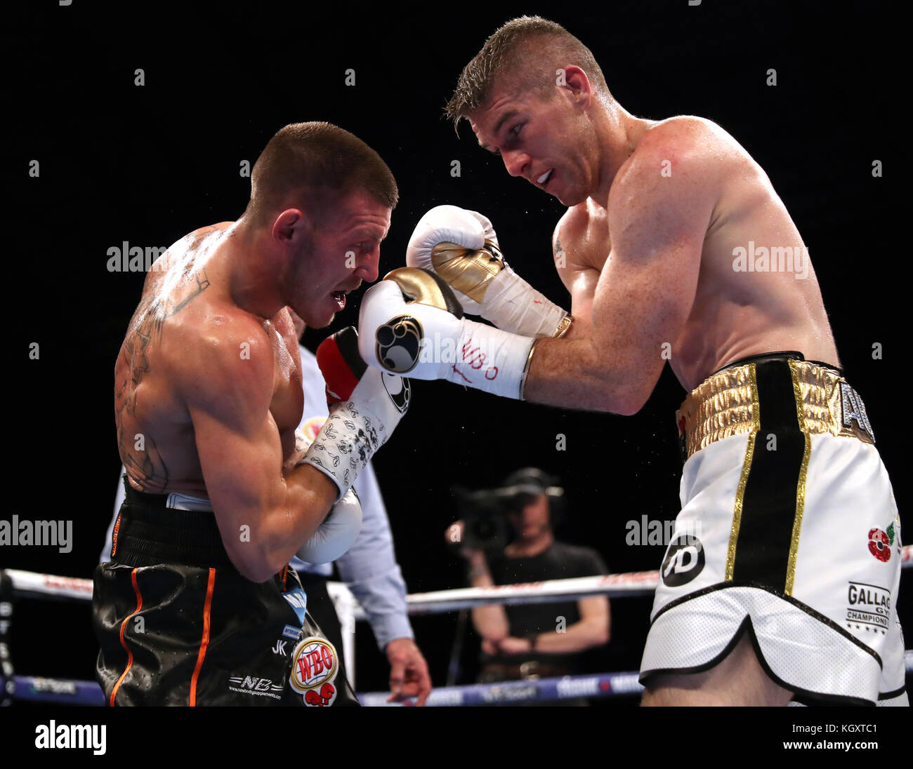 Liam Smith (right) and Liam Williams compete in the Super Welterwight ...