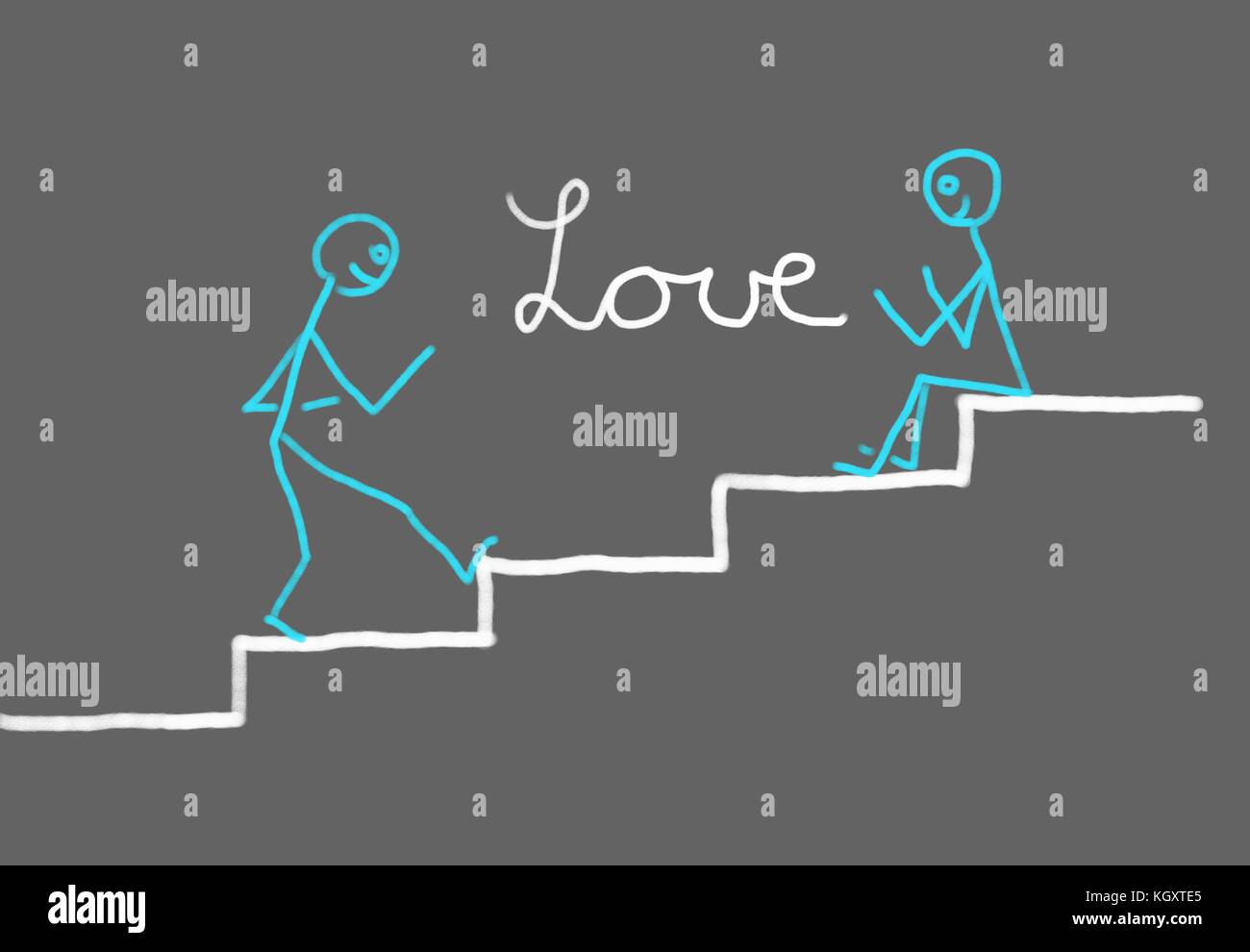 School blackboard stick figure hi-res stock photography and images - Alamy