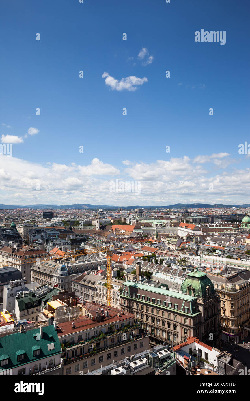 Vienna cityscape in Austria, view over city centre Stock Photo - Alamy