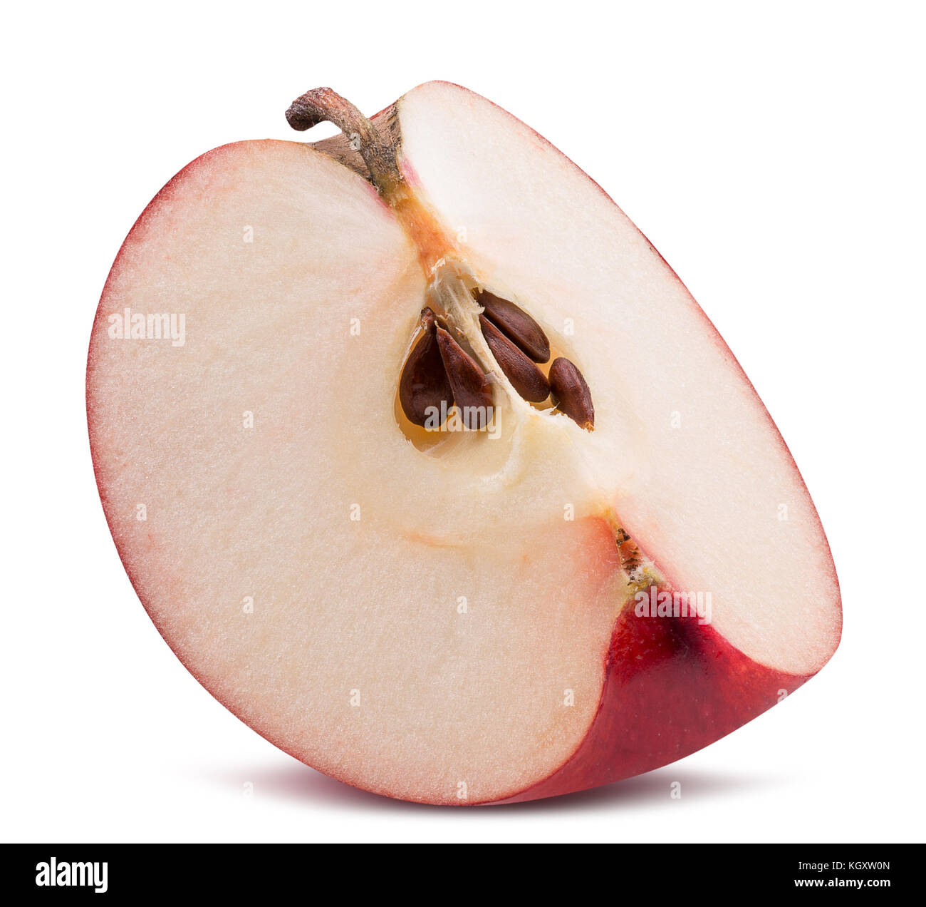 red apple slice isolated on a white background Stock Photo - Alamy