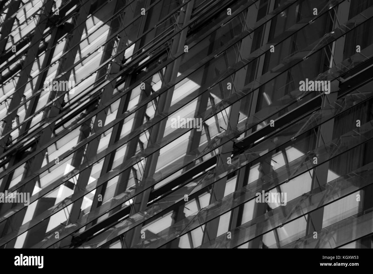 glass and steel as a privacy Screen on a house facade Stock Photo - Alamy
