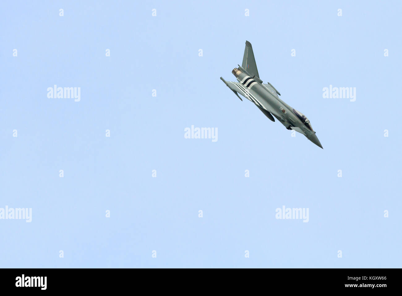 A Royal Air Force Eurofighter Typhoon gives an air display Stock Photo ...