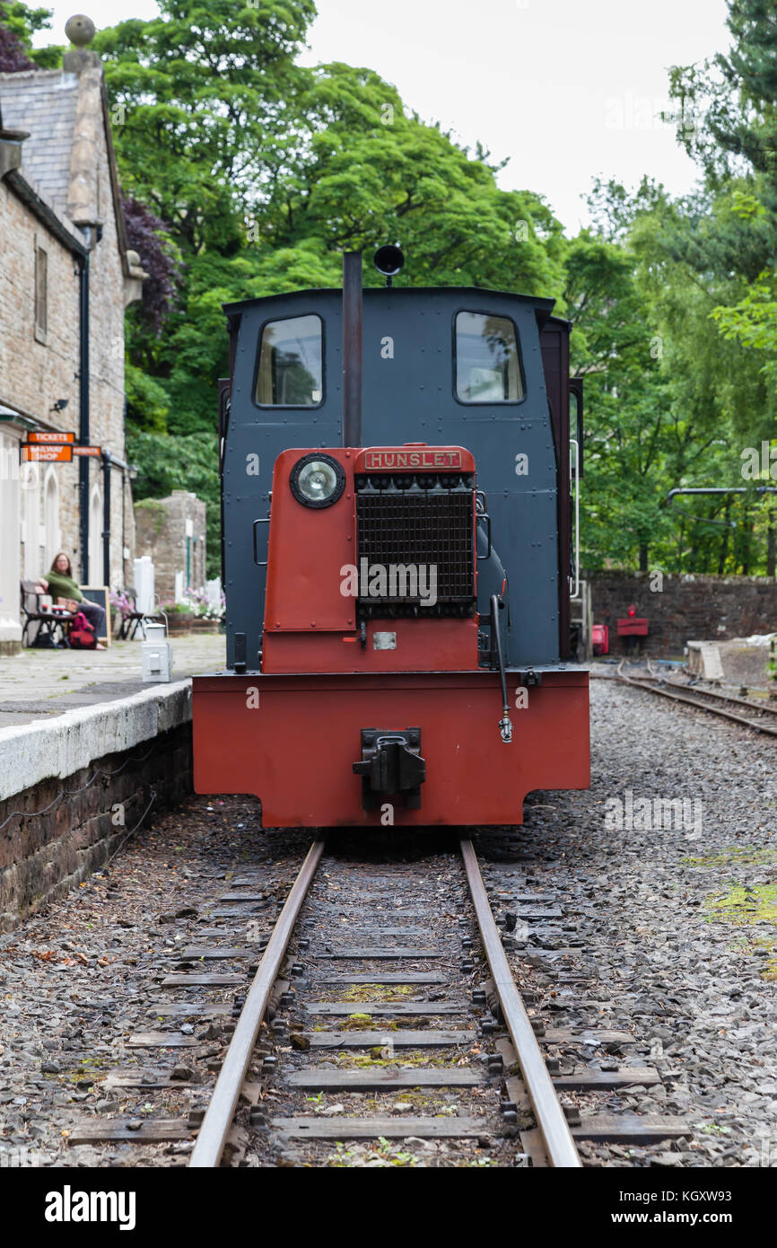 A preserved diesel locomotive built by the Hunslet Engine Company in ...