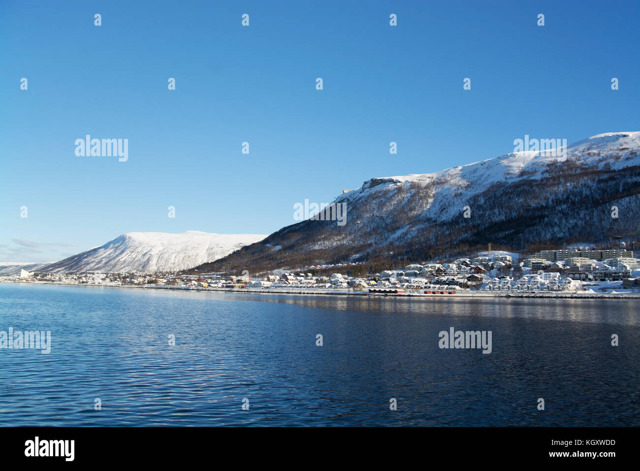 Winter in Tromsoe, Norway, in February Stock Photo - Alamy