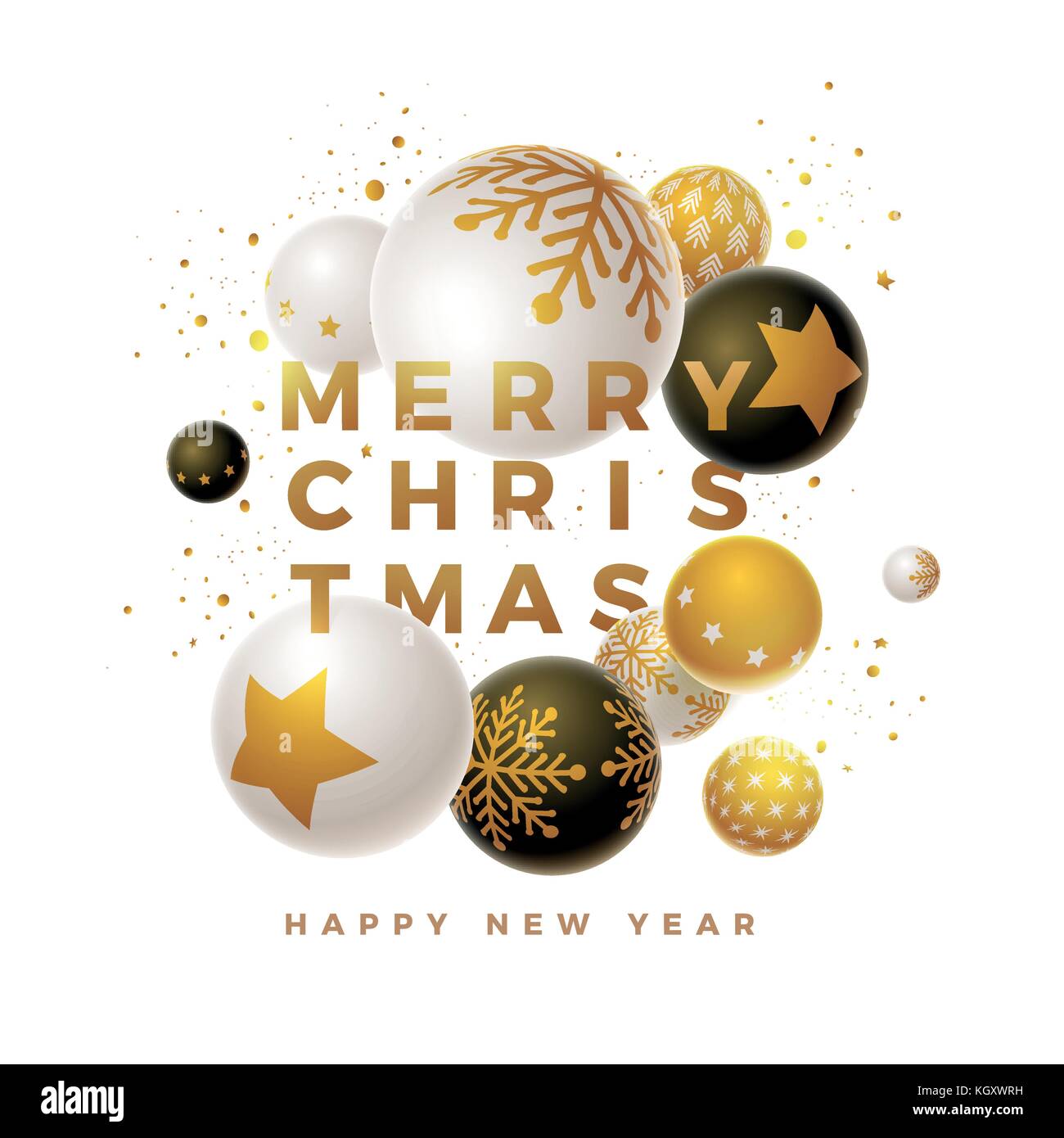 Luxury merry christmas card Stock Vector Images - Alamy