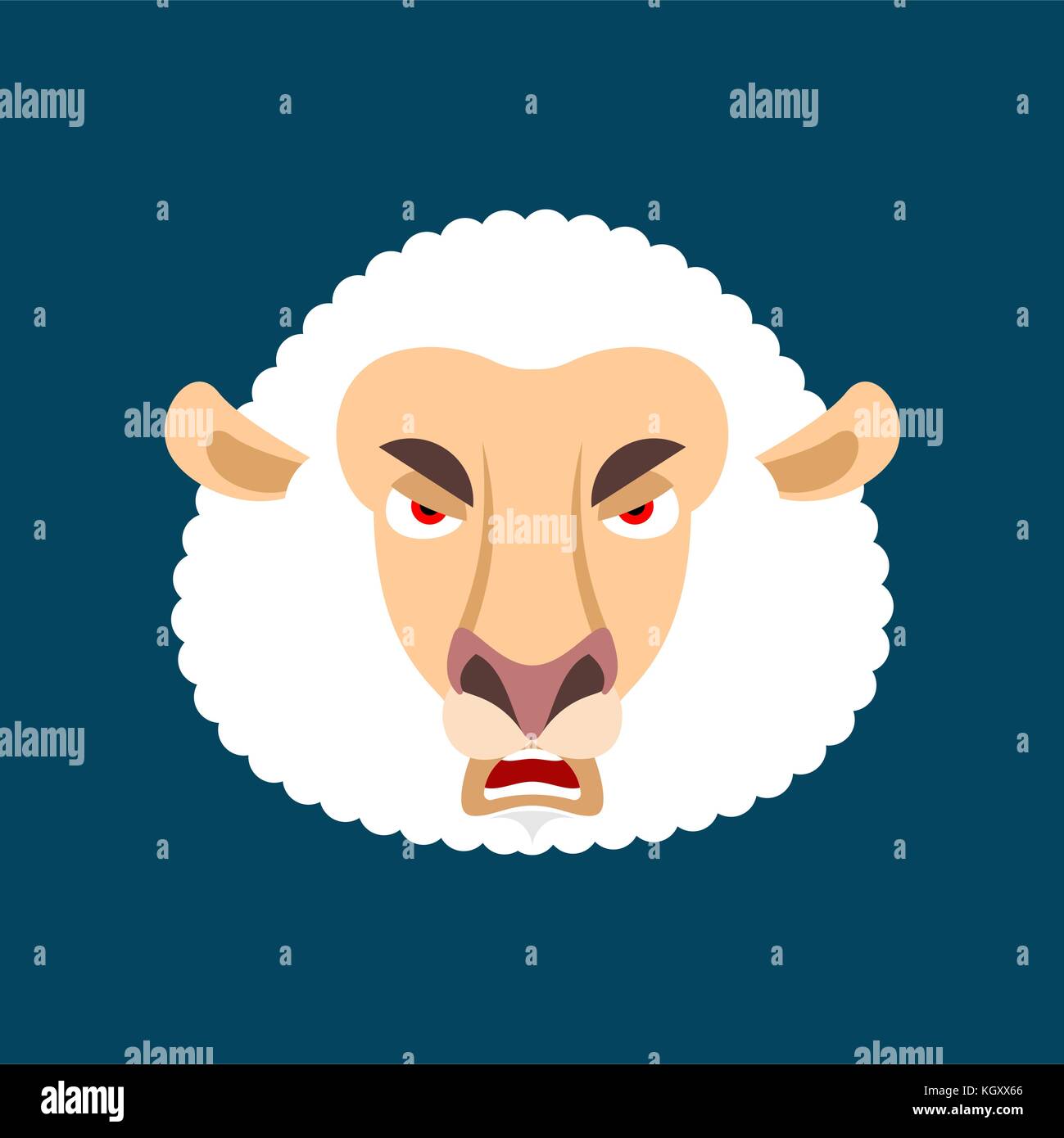 Mad sheep Stock Vector Images - Alamy