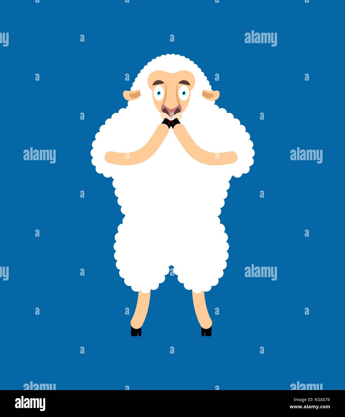 Sheep scared Stock Vector Images - Alamy