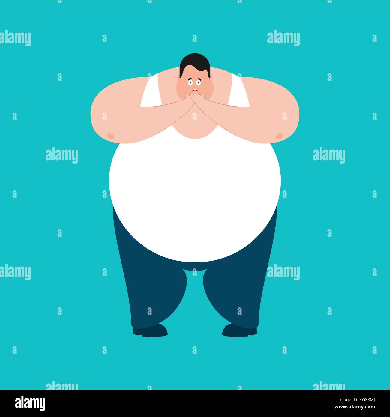 Scared fat people Stock Vector Images - Alamy