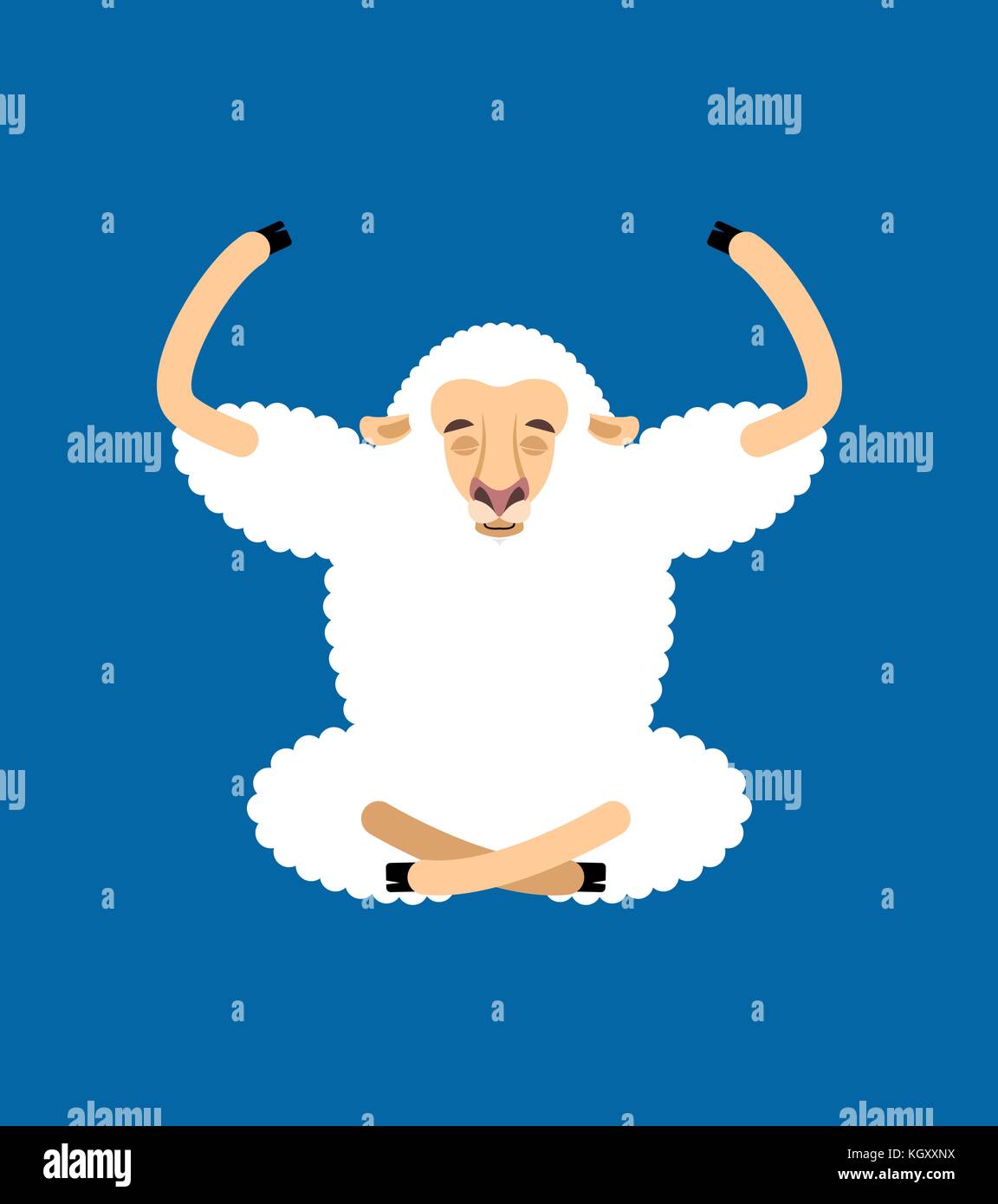 Sheep yoga Stock Vector Images - Alamy