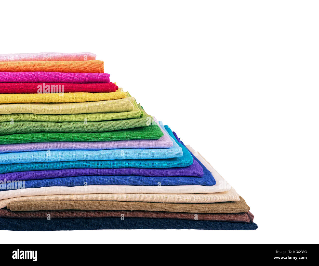 White fabric stack hi-res stock photography and images - Alamy