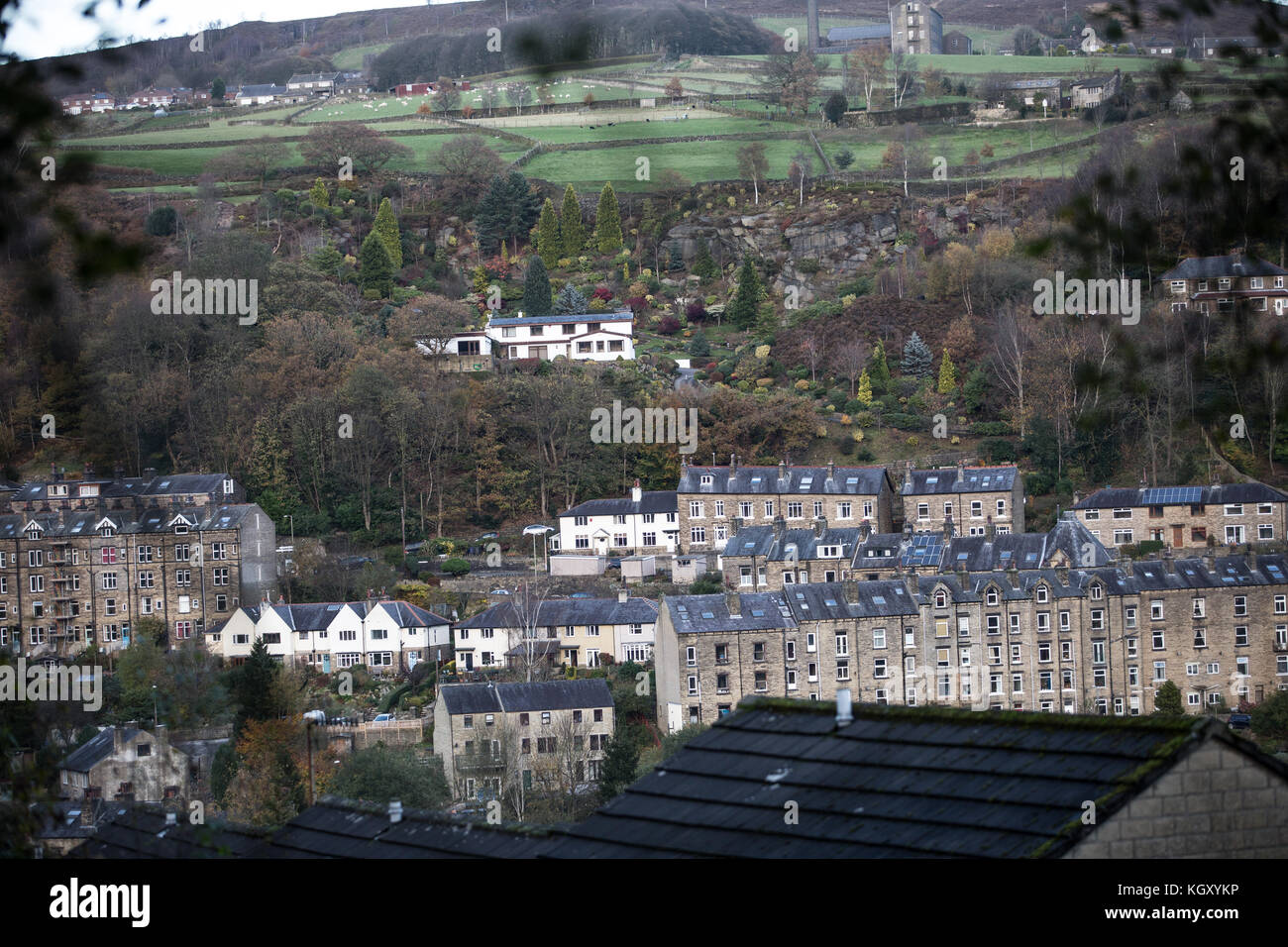A market town in the upper calder valley hi-res stock photography and ...