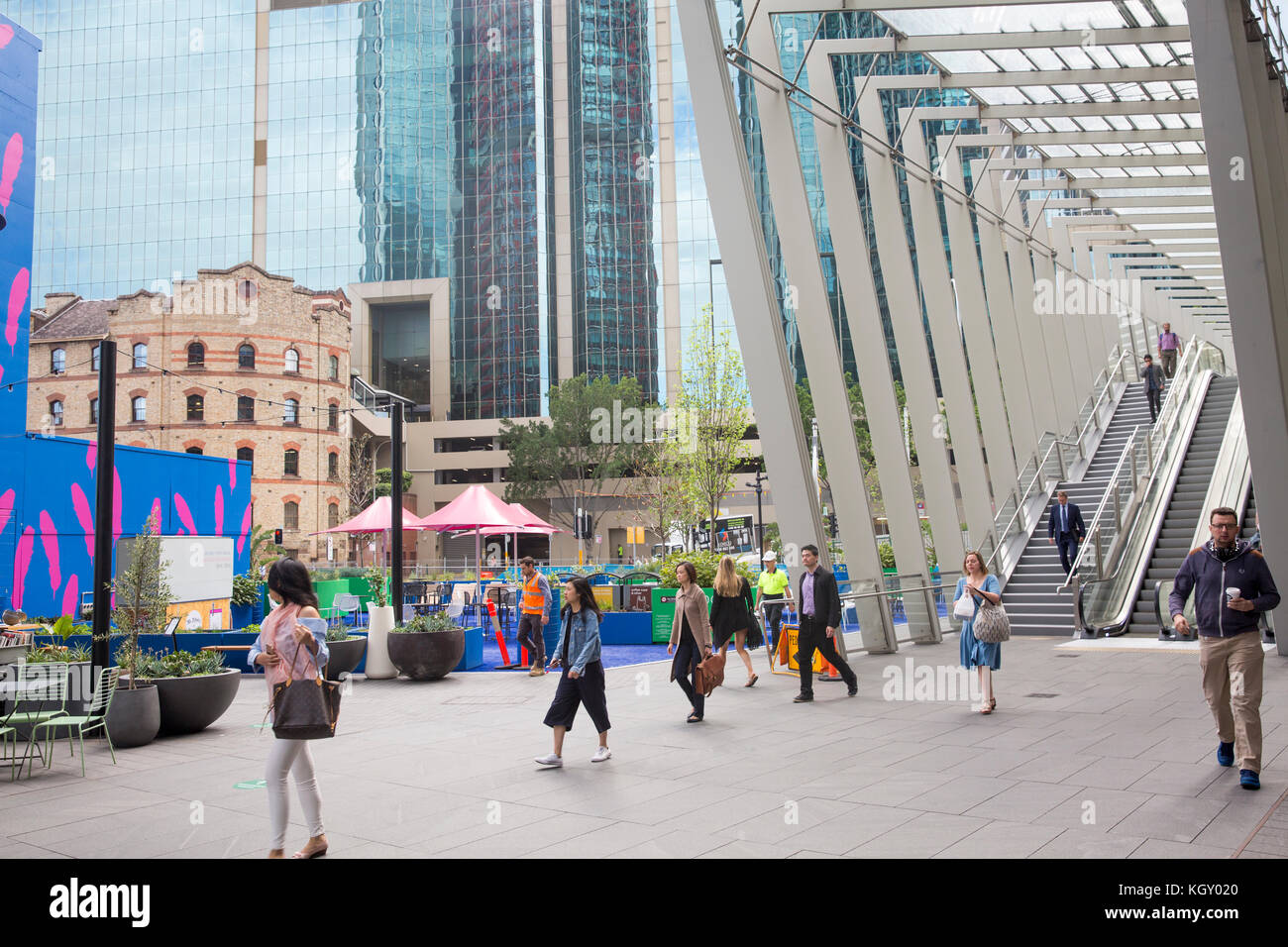 Modern architecture and corporate space in the new Barangaroo precinct ...
