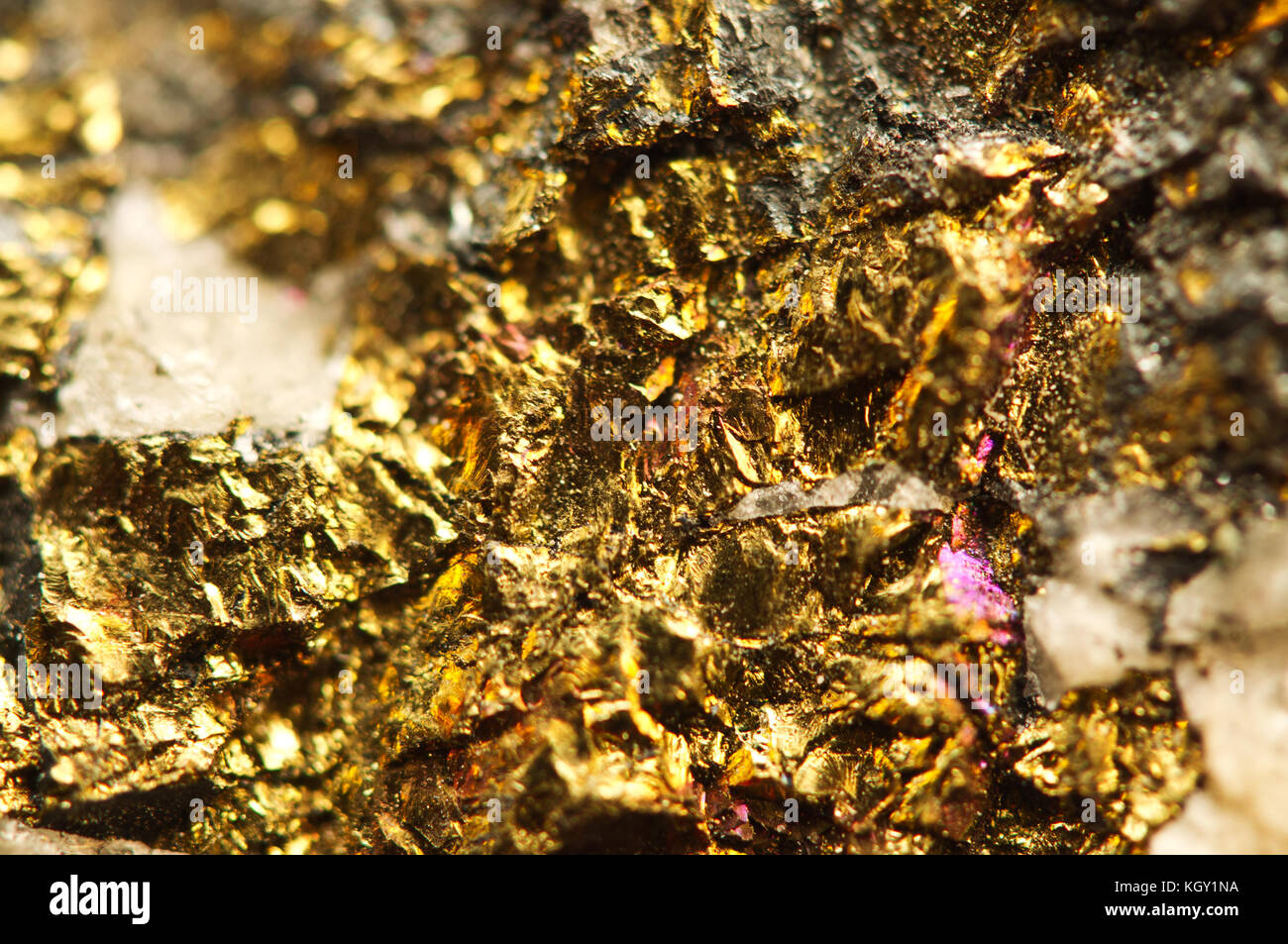 Golden background. Gold natural mineral. Macro photo of the precious ...