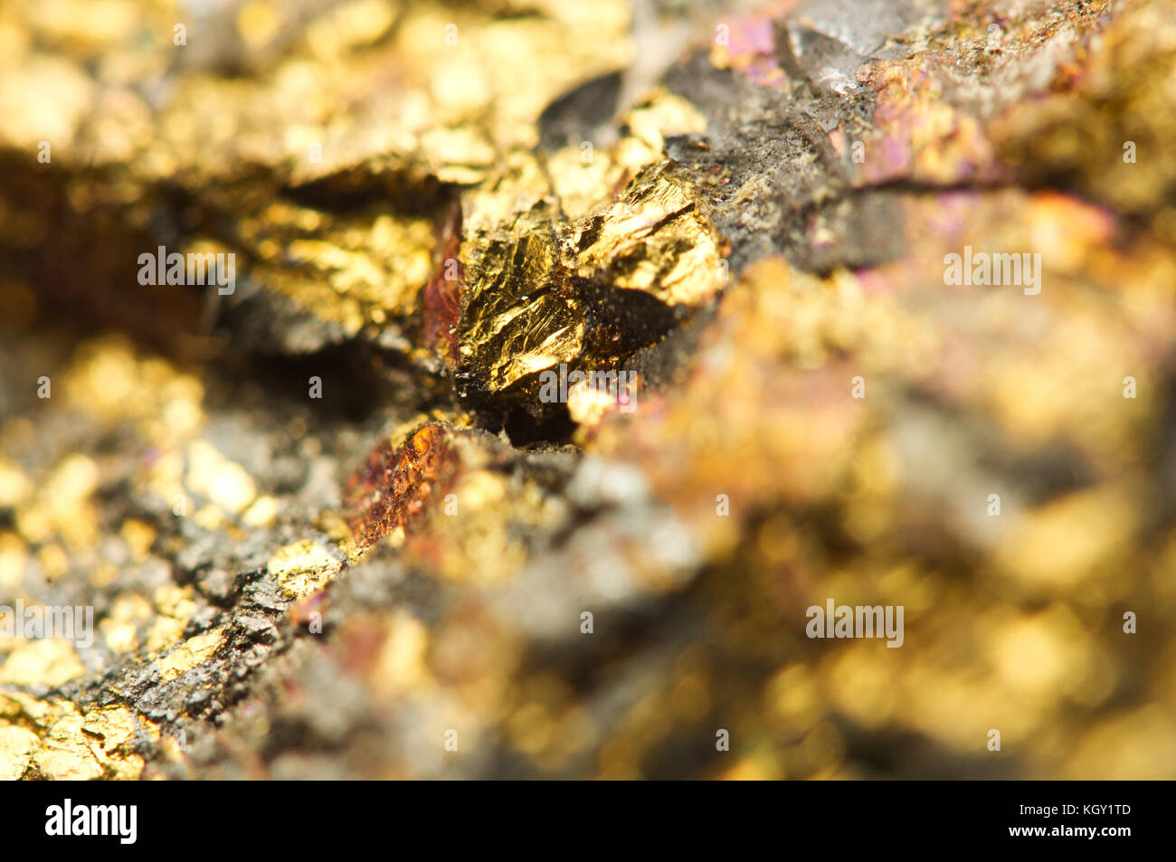 Golden background. Gold natural mineral. Macro photo of the precious ...