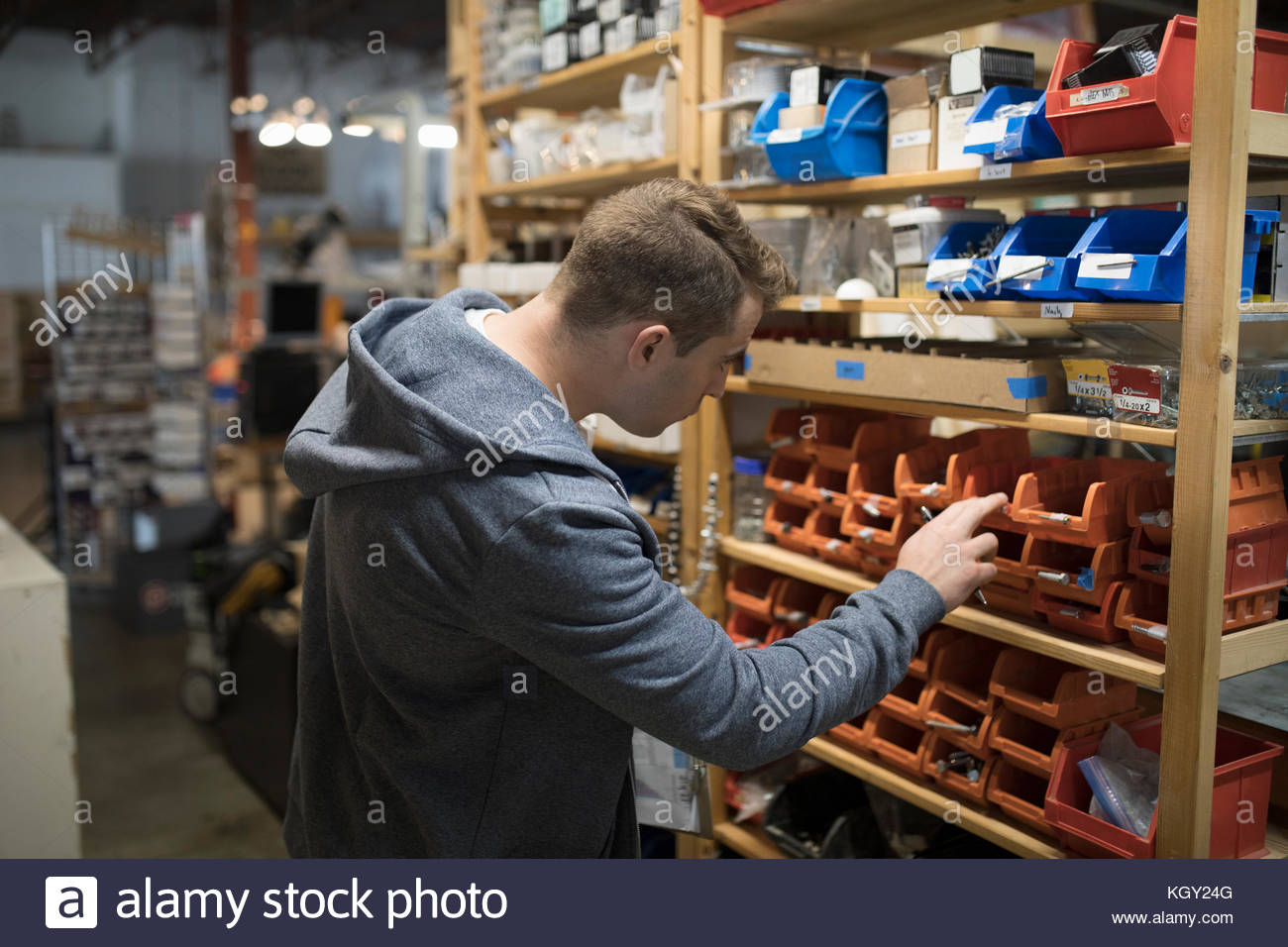 Searching in bins hi-res stock photography and images - Alamy