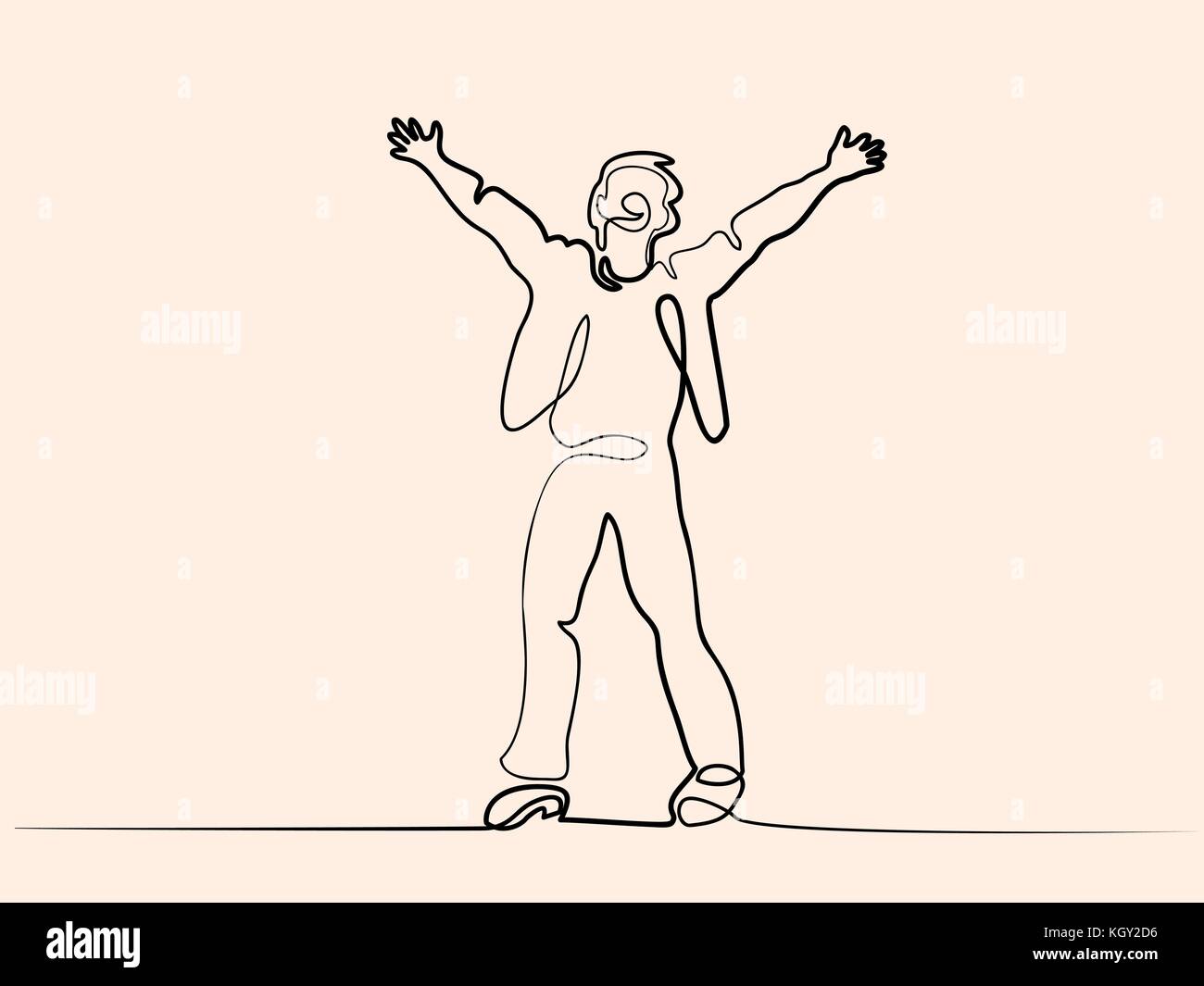 Continuous line drawing anger hi-res stock photography and images - Alamy