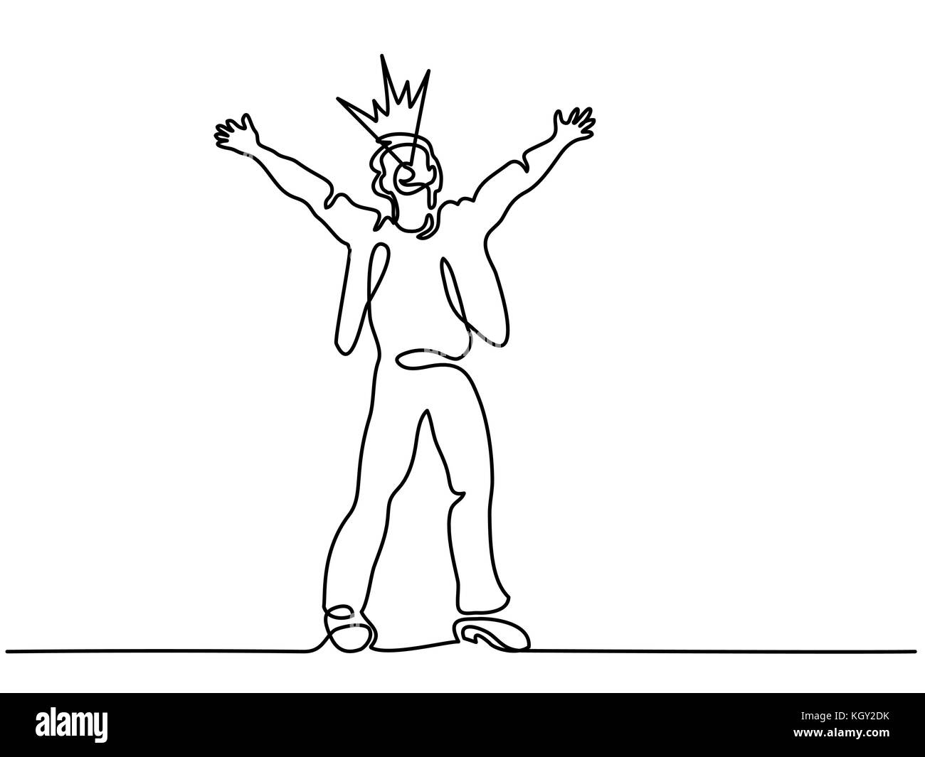 Continuous line drawing anger hi-res stock photography and images - Alamy