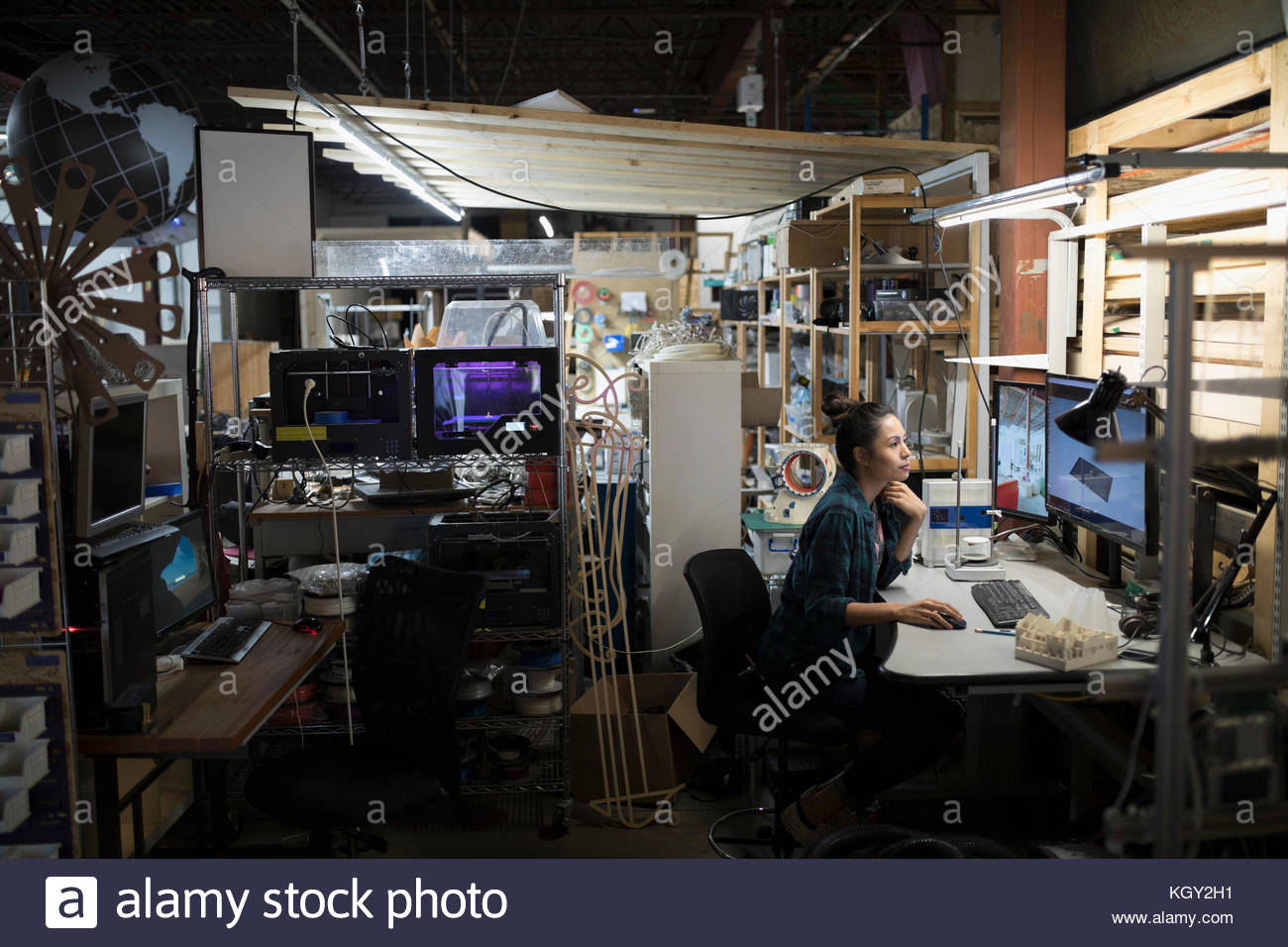 Engineer using computer aided design hi-res stock photography and ...