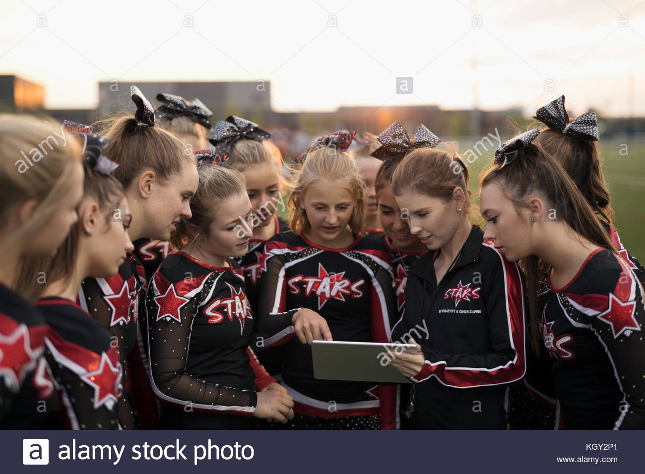 High school cheerleader watching game hi-res stock photography and ...