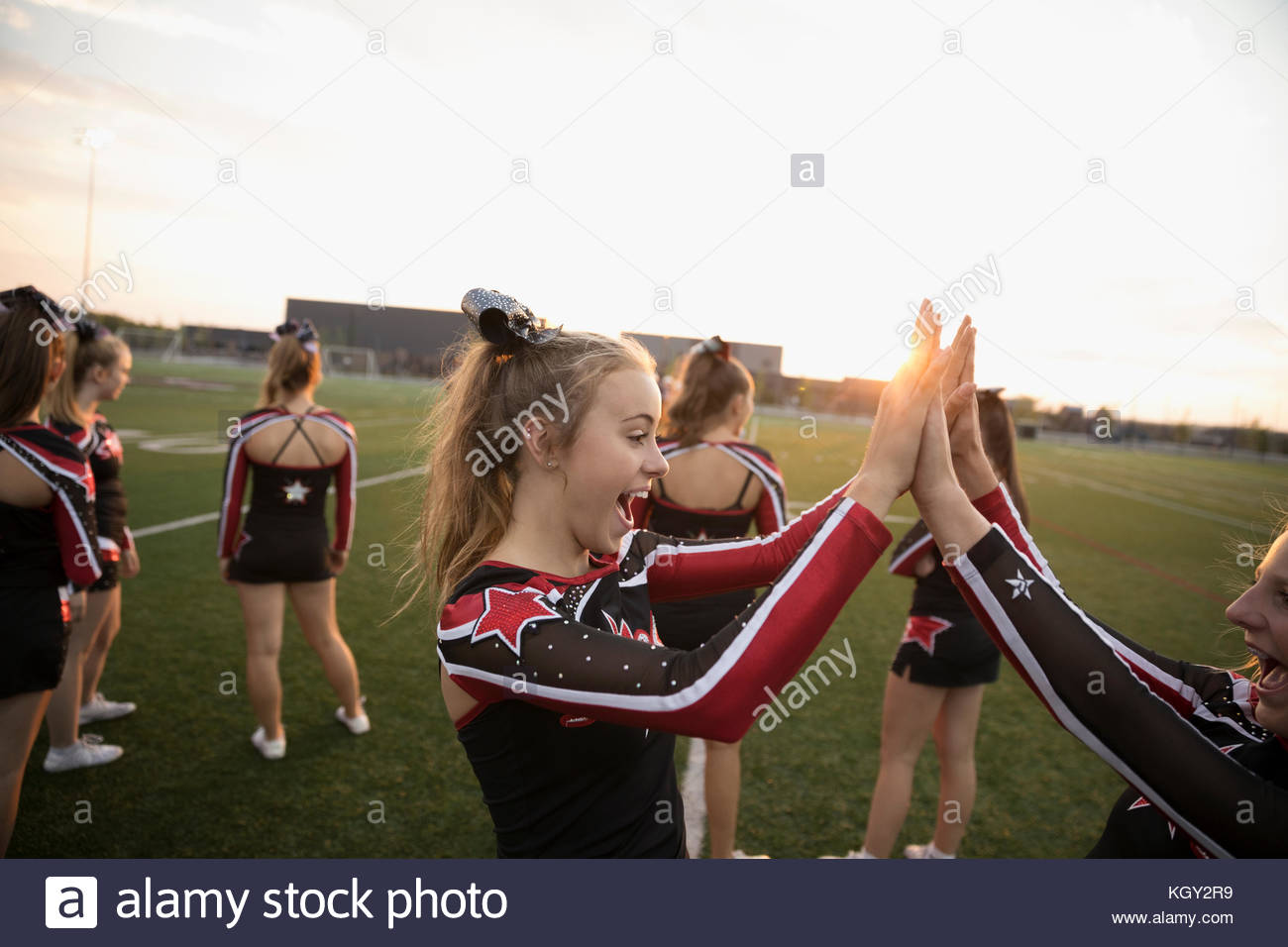 Celebration high five football hi-res stock photography and images - Alamy