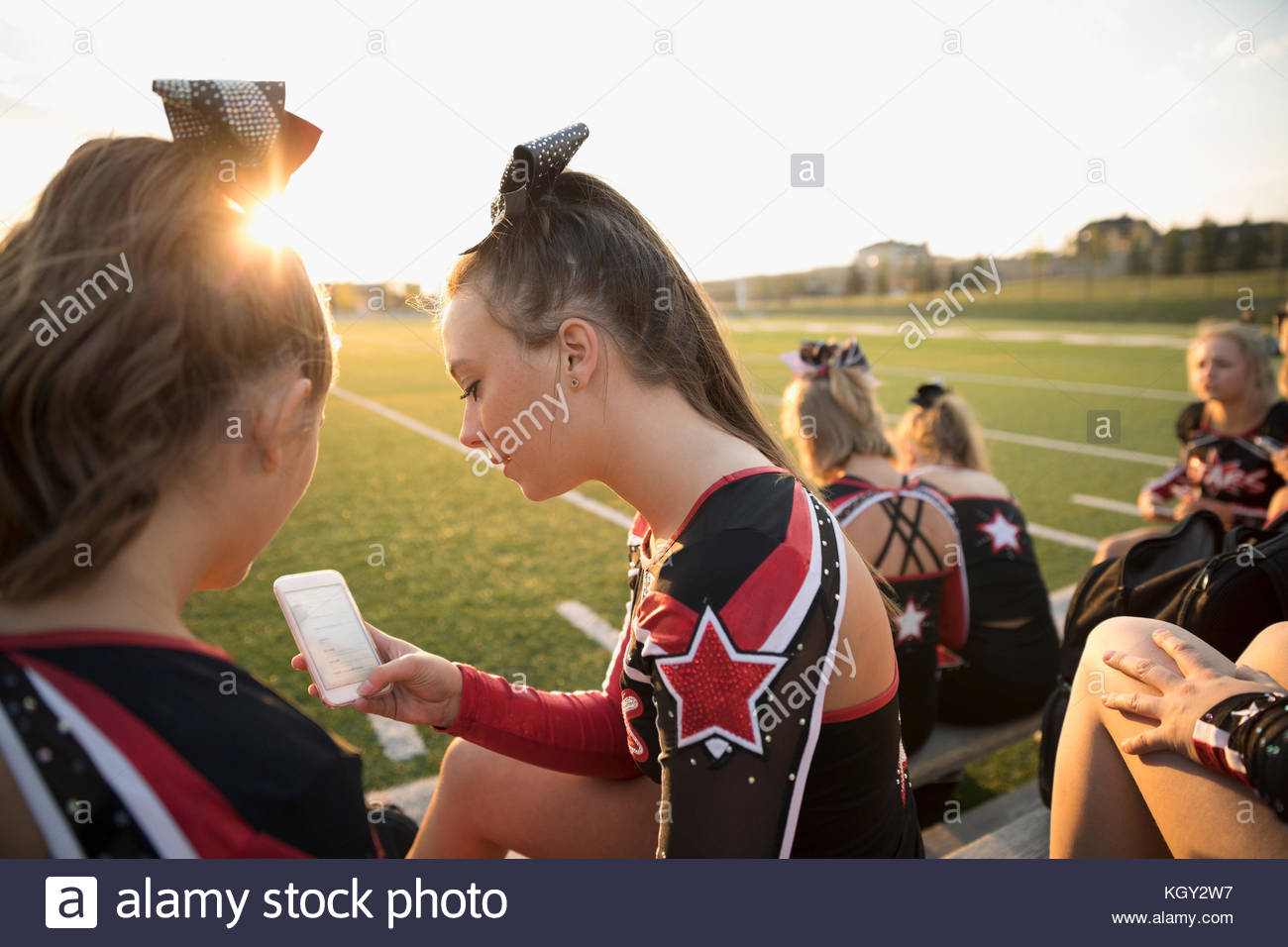 Student texting uniform hi-res stock photography and images - Alamy