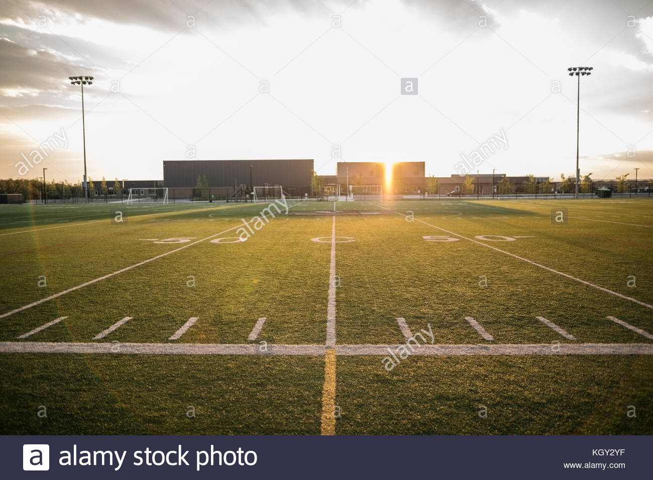 American football at sunset hi-res stock photography and images - Alamy