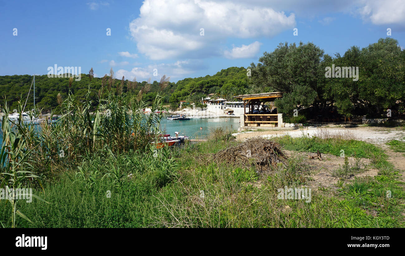 amazing natural town palmizana on hvar in croatia Stock Photo - Alamy