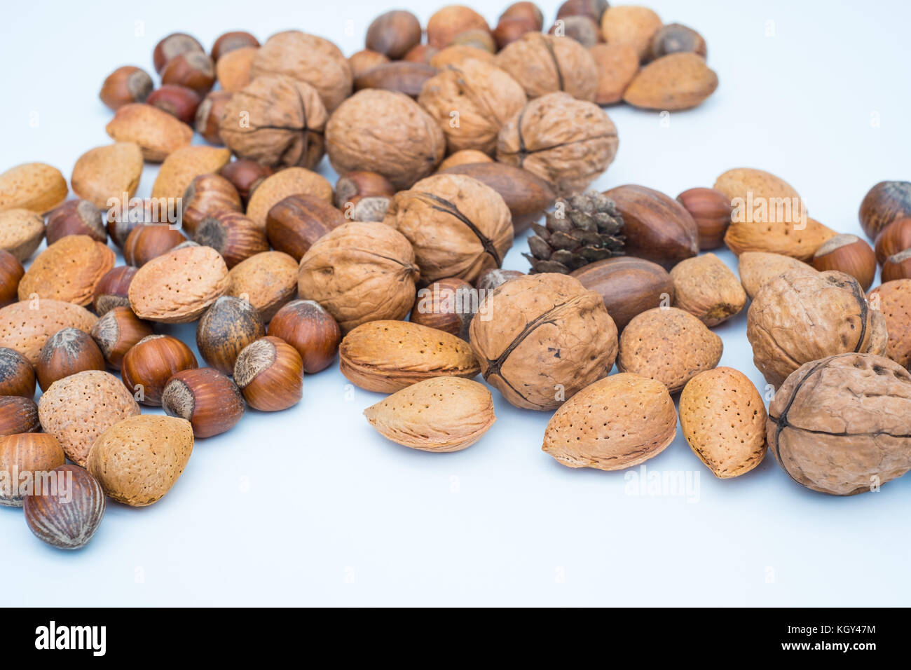 A selection of various nuts for consumption Stock Photo - Alamy