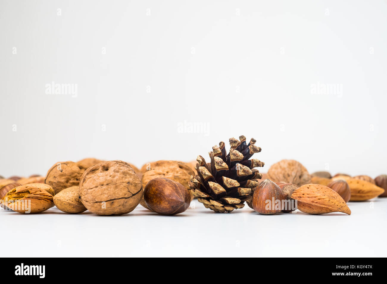 A selection of various nuts for consumption Stock Photo - Alamy