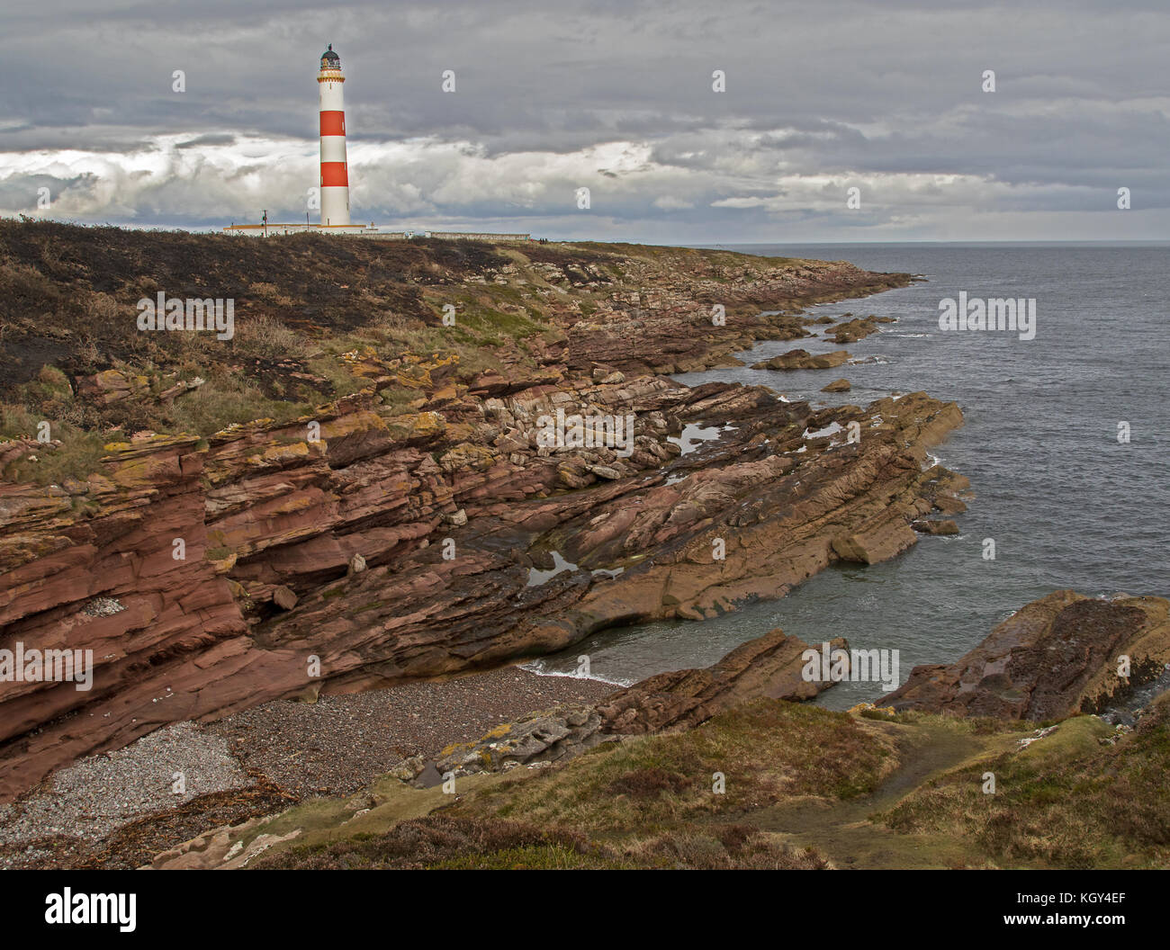 Tarbot Ness Lighthouse near Portmahomack, Scotland Stock Photo - Alamy