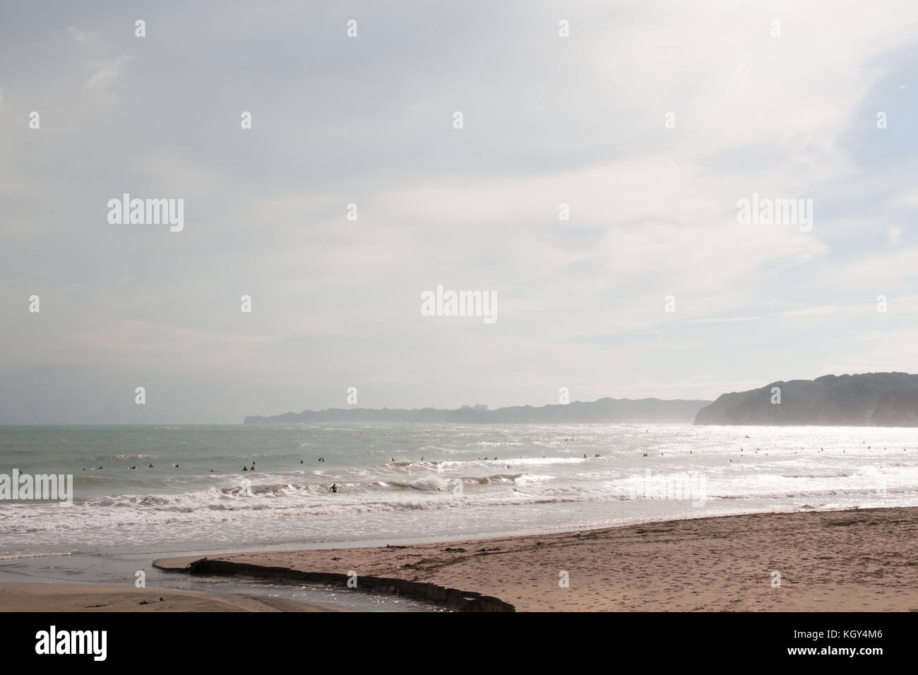 Windy Beach in the Afternoon Stock Photo - Alamy