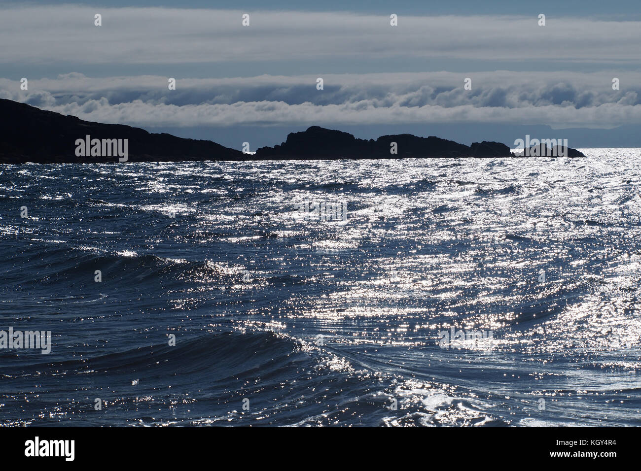 Choppy seascape from the beach at Red Point Scotland Stock Photo - Alamy