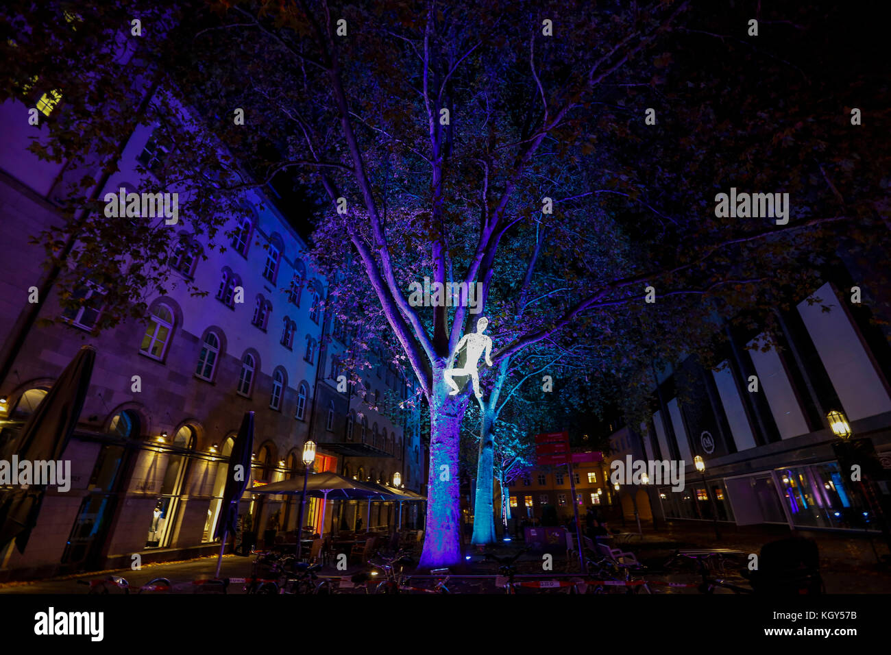 Night view of the City Centre of Bonn in Germany Stock Photo - Alamy